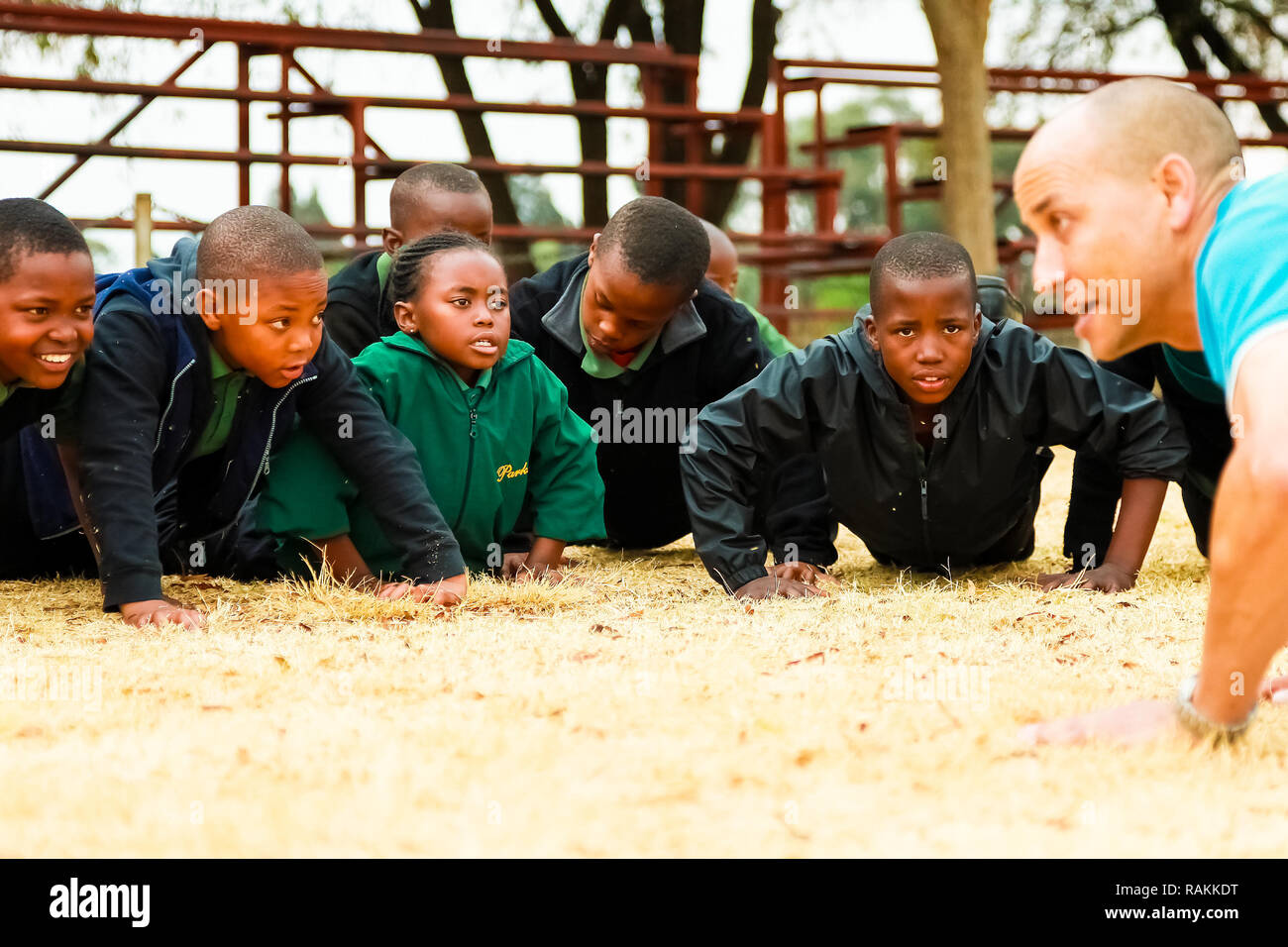 Johannesburg, South Africa - October 14 2010: Diverse African Primary ...