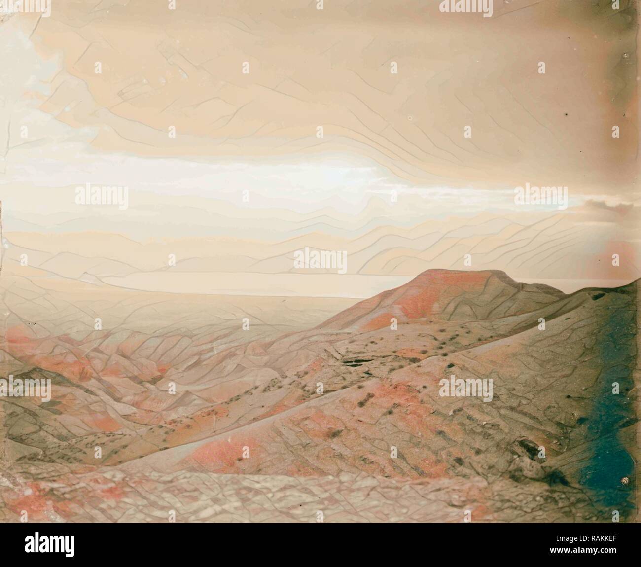 Dead Sea sunrise from Neby Mousa 1898, West Bank. Reimagined by Gibon ...