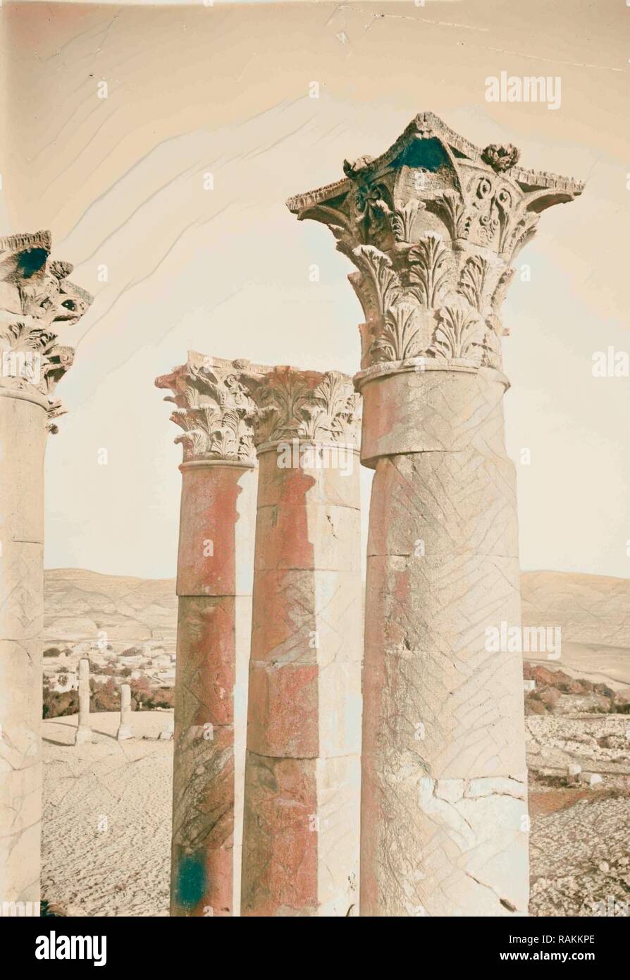 Jerash, Corinthian capital. 1898, Jordan, Gerasa (Extinct city ...
