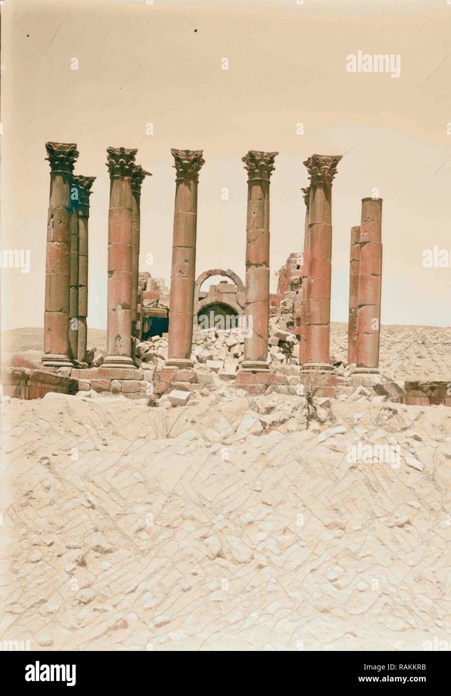 Jerash. 1898, Jordan, Gerasa (Extinct city). Reimagined by Gibon ...