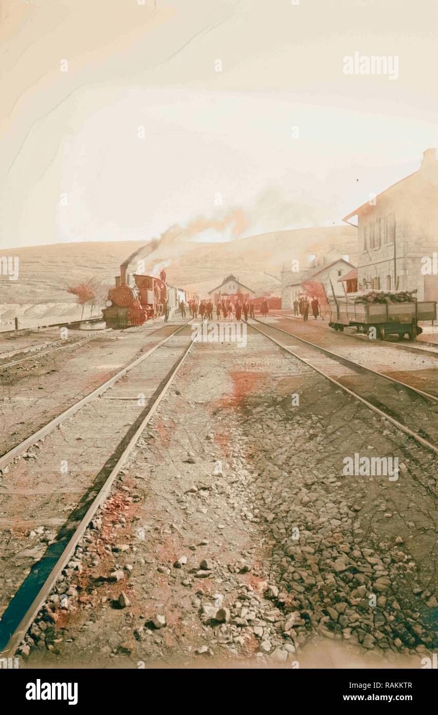 Train station 1898, Middle East, Israel and/or Palestine. Reimagined by ...
