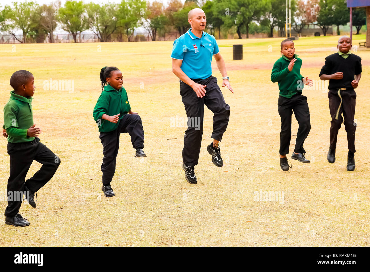 Johannesburg, South Africa - October 14 2010: Diverse African Primary ...