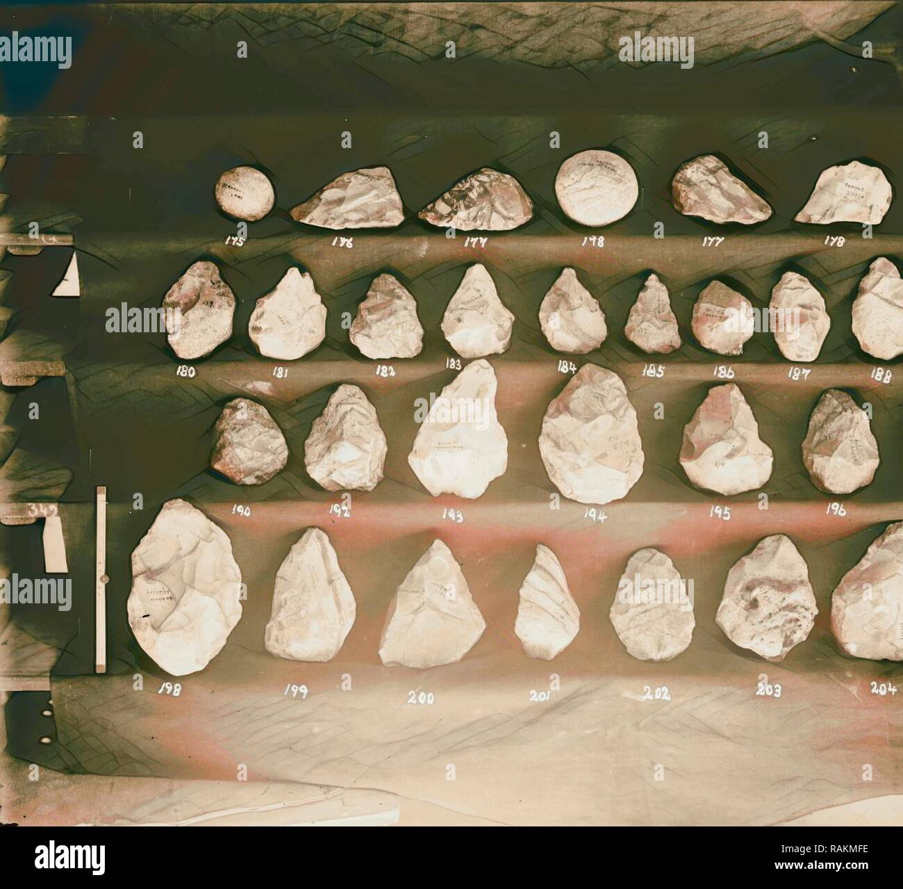 Collection of flints 1898, Middle East. Reimagined by Gibon. Classic ...