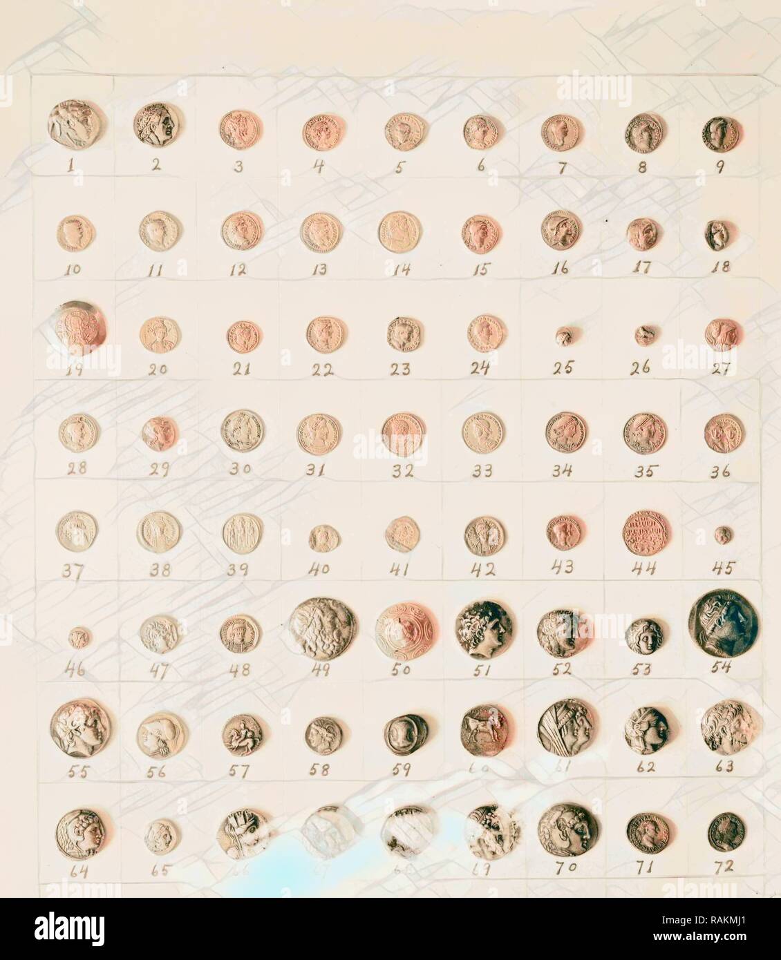 Ancient coins 1898, Middle East. Reimagined by Gibon. Classic art with ...