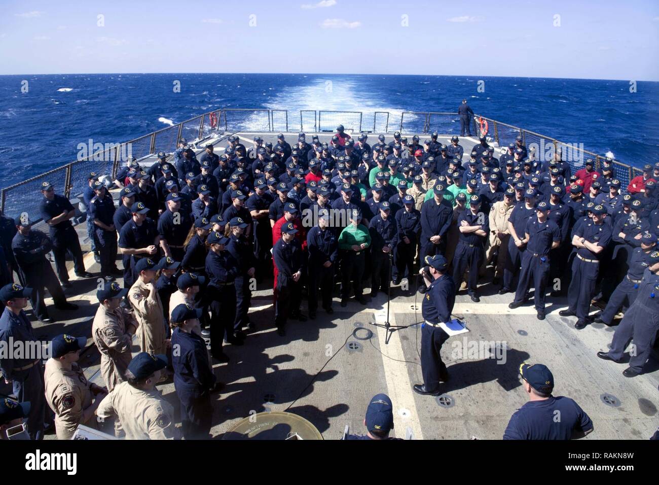 RED SEA (Feb. 13, 2017) Capt. Derek Granger, commander of Destroyer ...