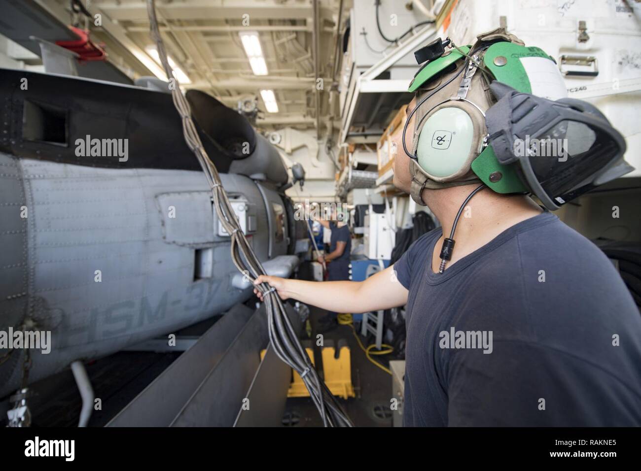PACIFIC OCEAN (Feb. 18, 2017) Aviation Machinist’s Mate 1st Class ...