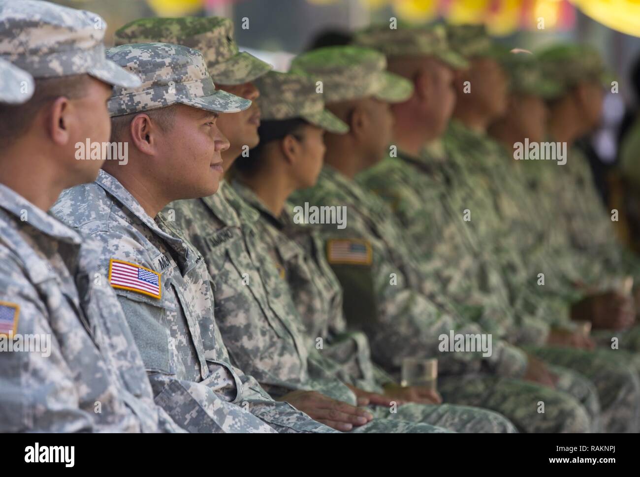 U.S. Army Soldiers with 411th Engineer Battalion attend a site ...