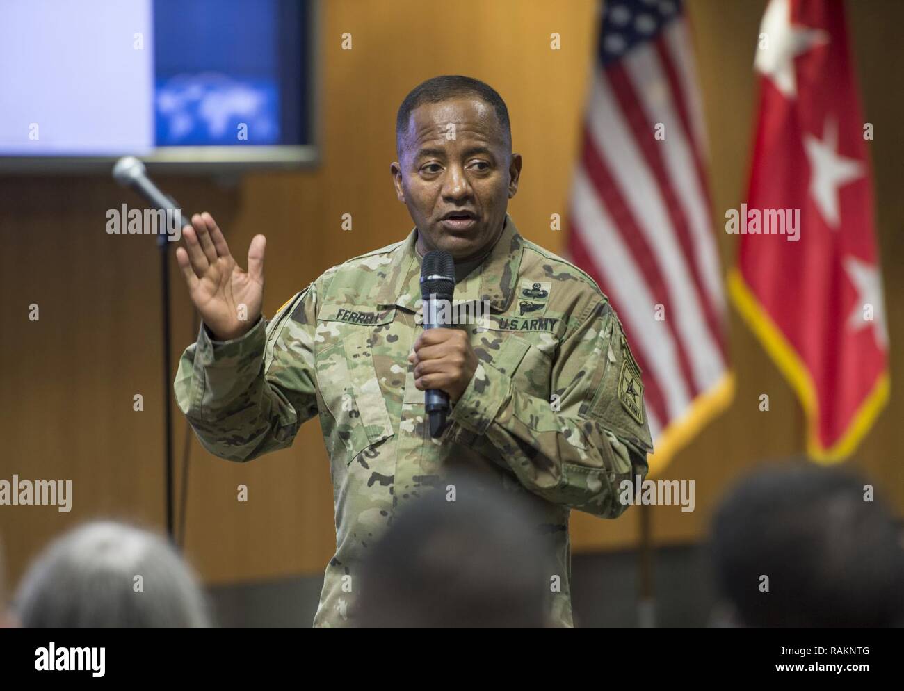 Lt. Gen. Robert S. Ferrell, Army Chief Information Officer/G6 speaks to ...