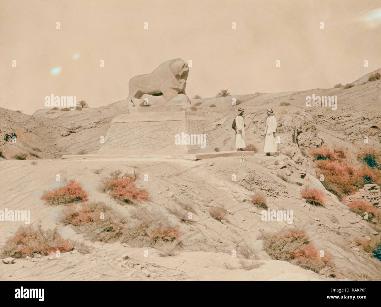 Iraq, Babylon, body of lion?. 1932, Iraq, Babylon (Extinct city ...