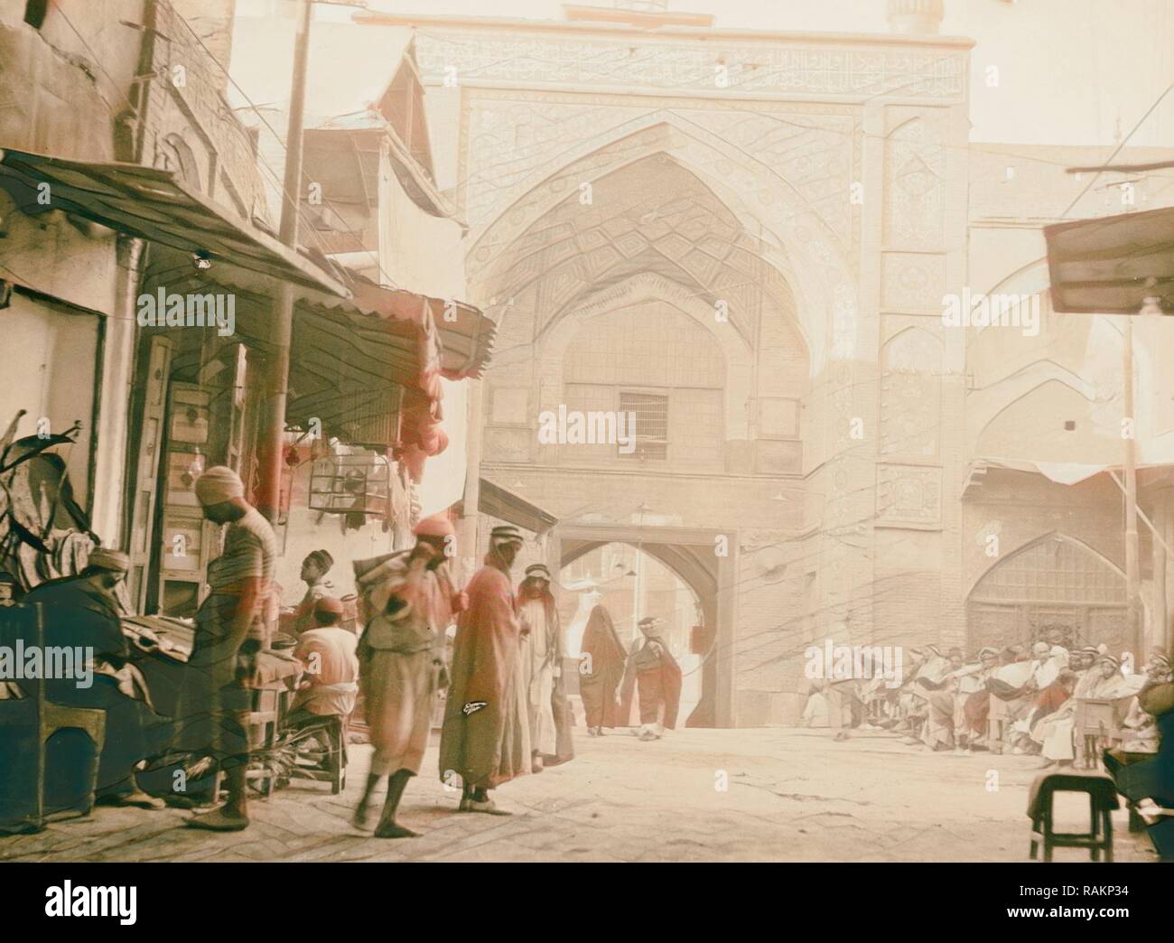 Kerbela. the entrance to the Great Mosque in Karbala, Iraq. 1932, Iraq ...