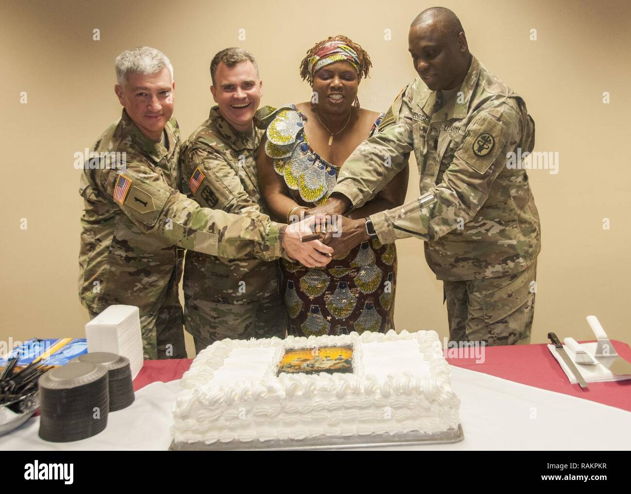 (From left) Command Sgt. Maj. Michael Fetzer, command sergeant major ...