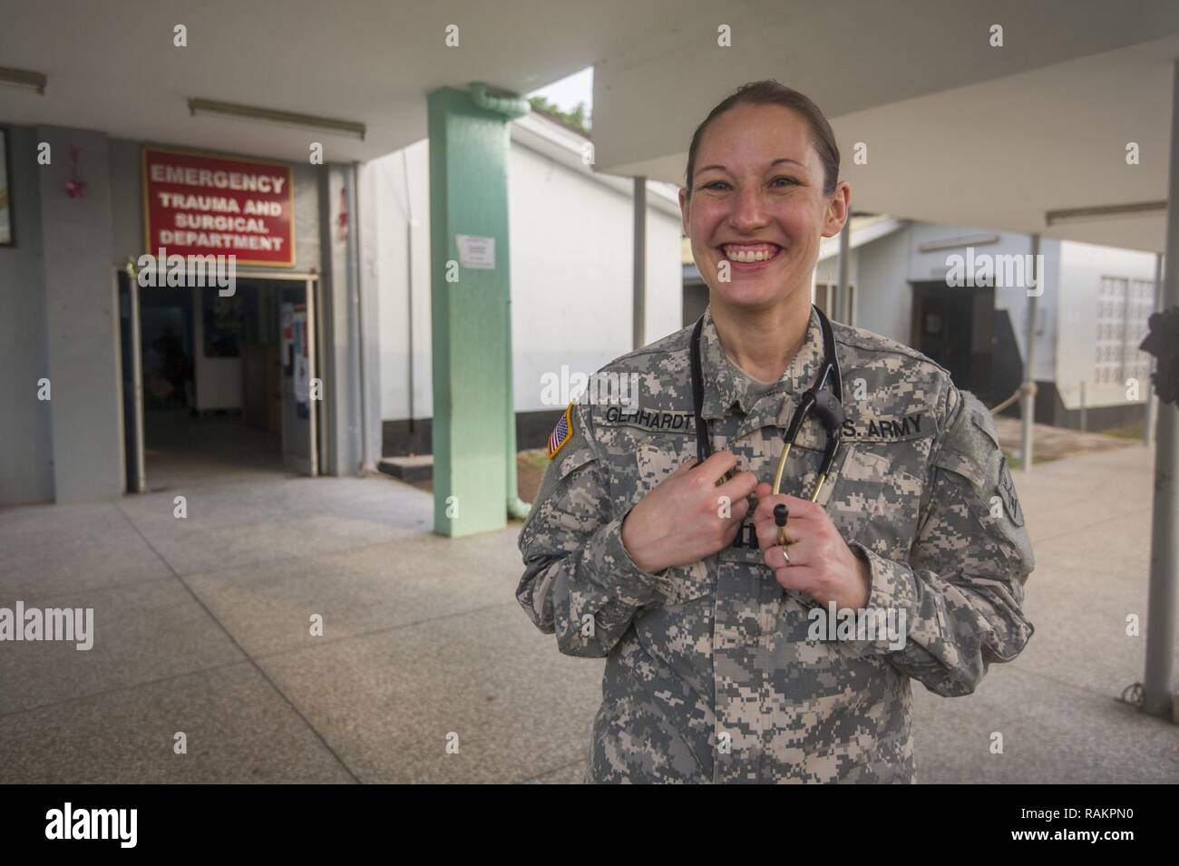 North Dakota Army National Guard Capt. Annie Gerhardt, a nurse ...