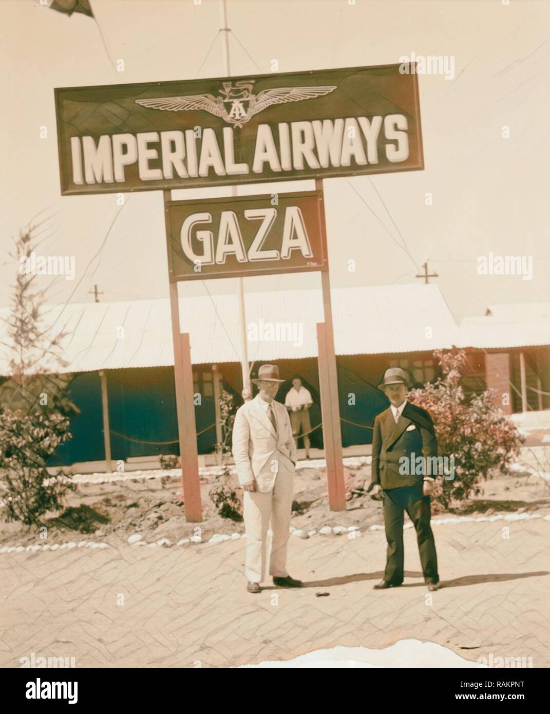Aircraft Hanno, Imperial Airways, Gaza, ca. 1935, Gaza Strip, Middle ...