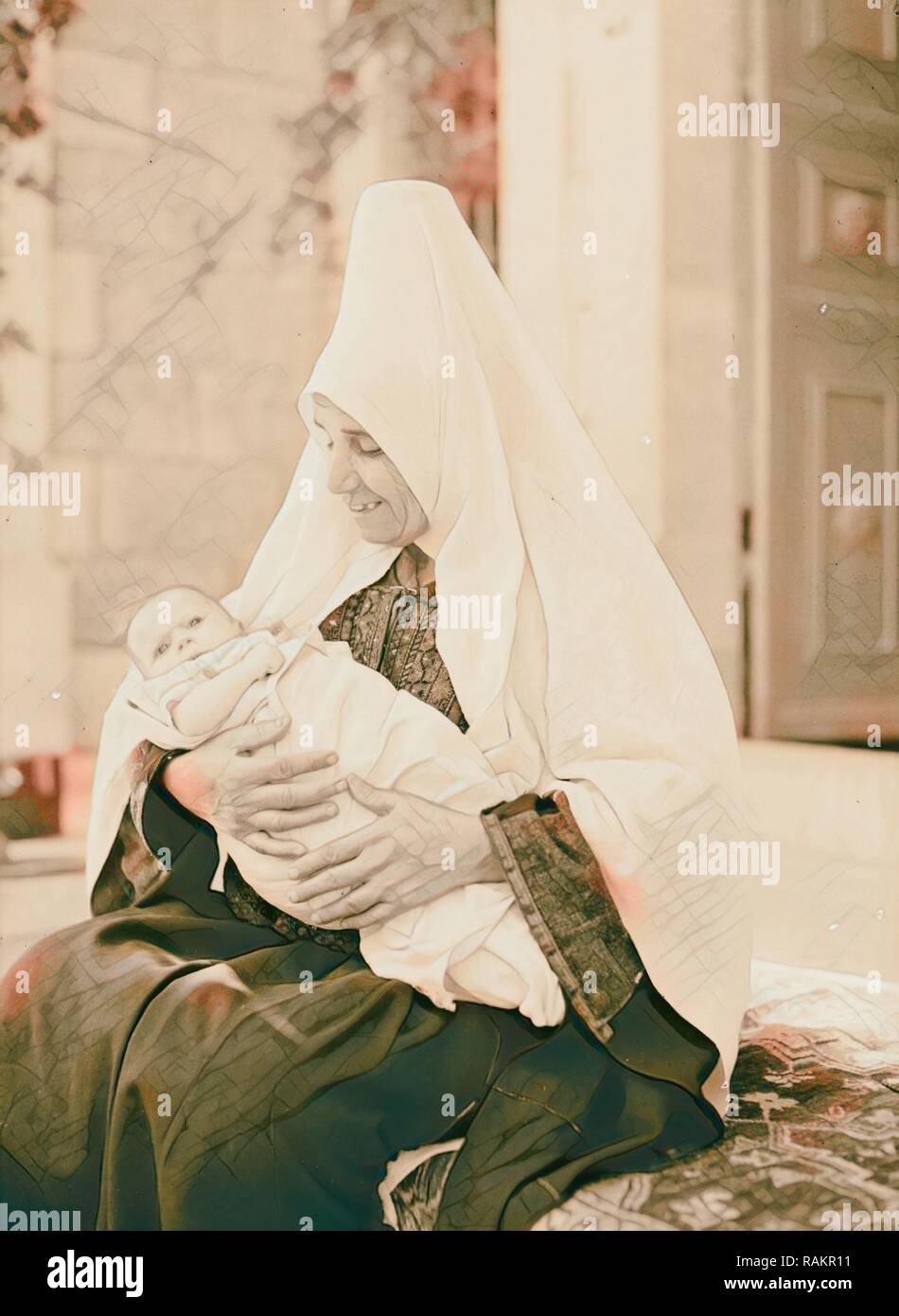 Ruth the Moabitess, a woman wearing traditional Palestinian clothing ...