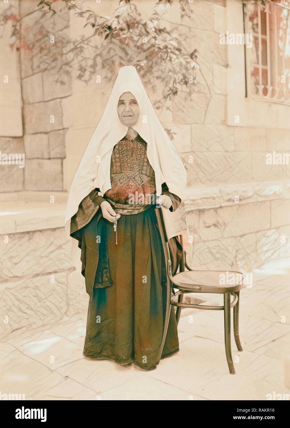 Ruth the Moabitess, a woman wearing traditional Palestinian clothing ...
