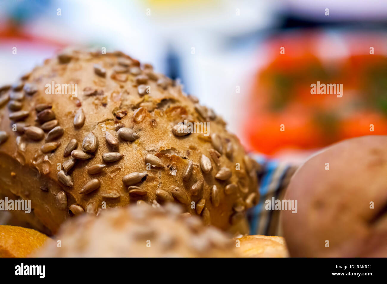Delicious Fresh Bread Food Concept. Looks Delicious and Warm Stock ...