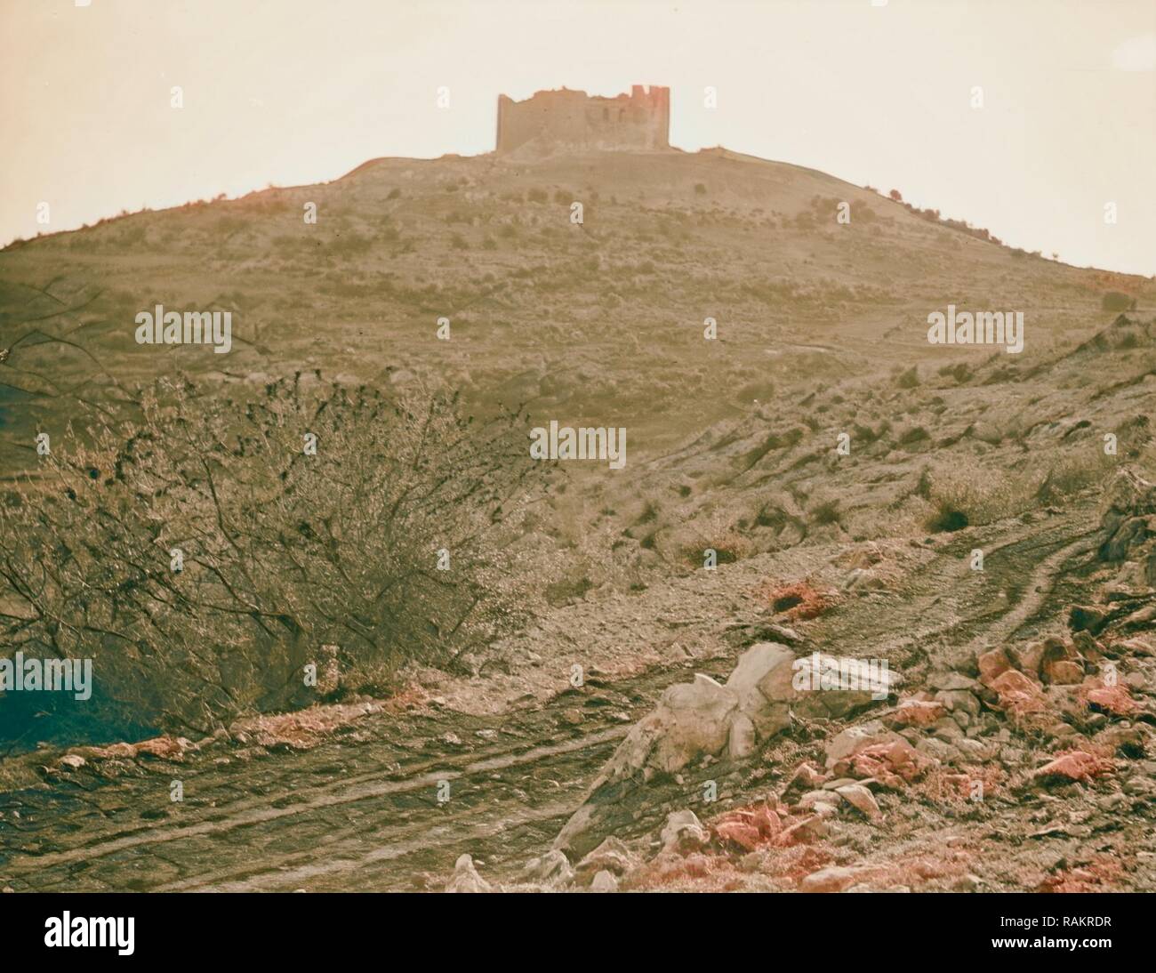 Ajlun Castle. 1925, Jordan, ʻAjlūn. Reimagined by Gibon. Classic art ...