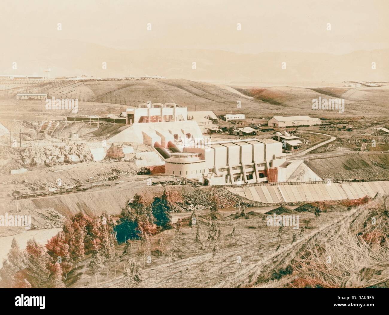 The Palestine Electric Corporation power plant. General view with ...