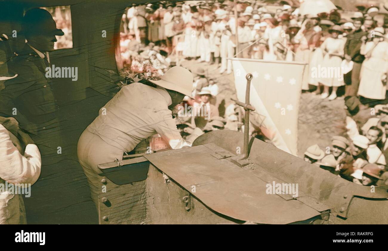 Opening of Jaffa-Jerusalem Railway, 1920. 1920, Israel. Reimagined by ...