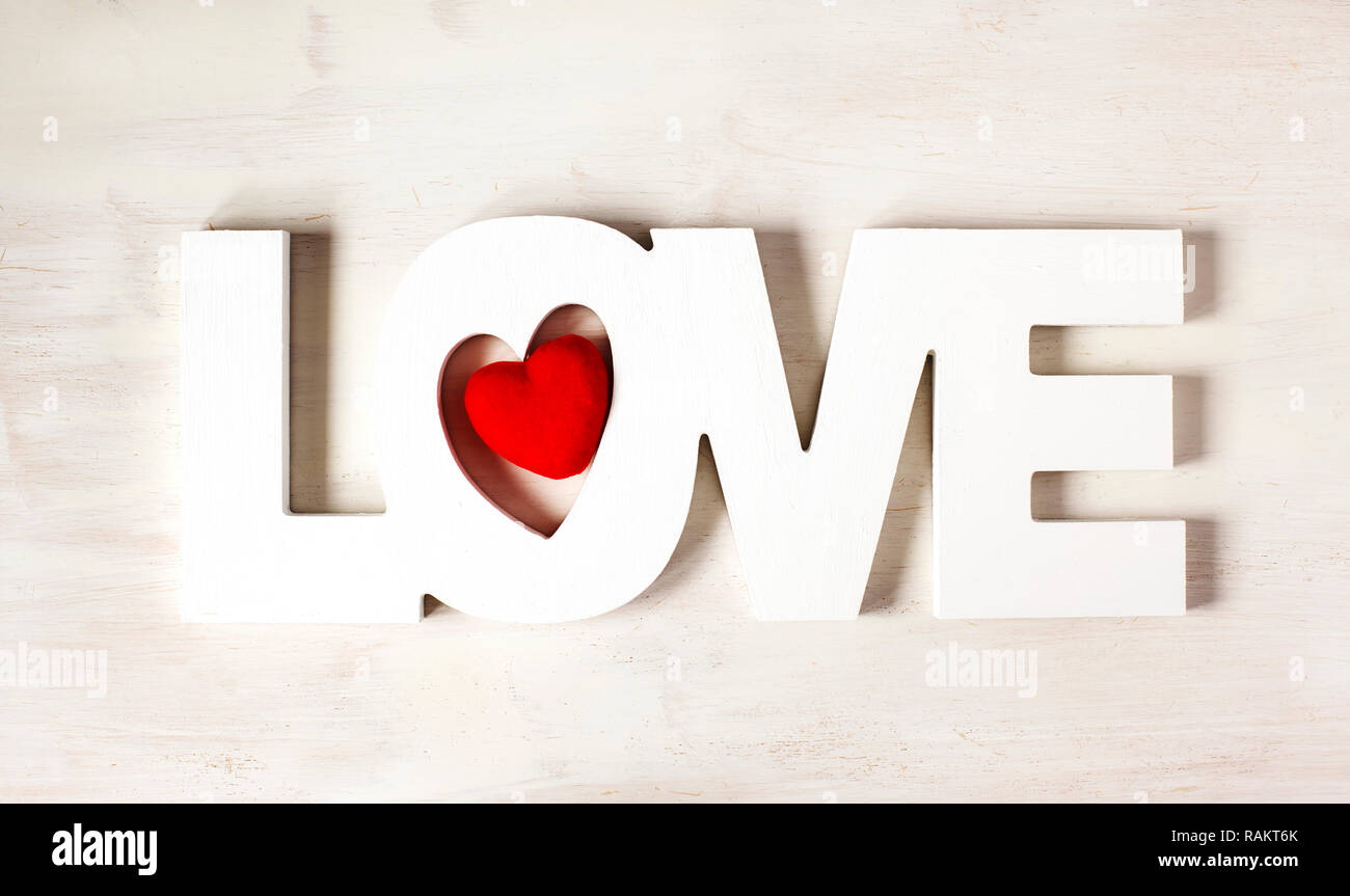Word Love at white background Stock Photo - Alamy