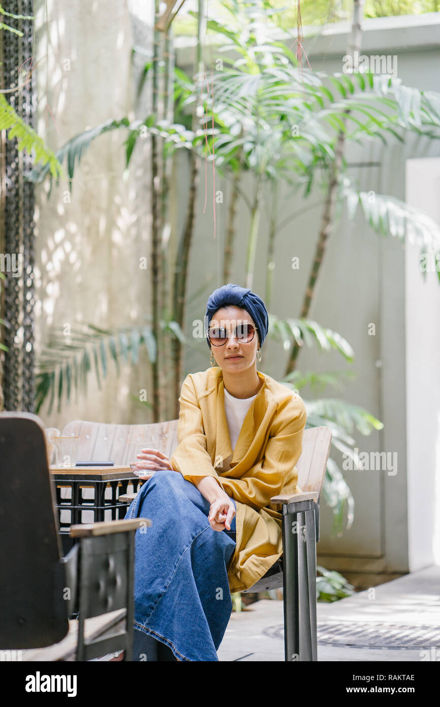 Fashion portrait of a young and beautiful Malay Asian woman (Muslim) in ...