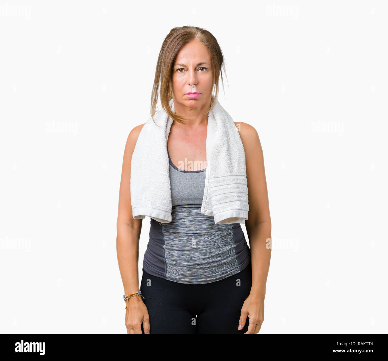 Sad looking woman wearing a towel hi-res stock photography and images ...