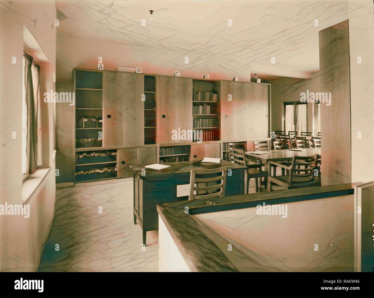 Jewish library at the Yushurine synagogue. 1934, Middle East, Israel ...