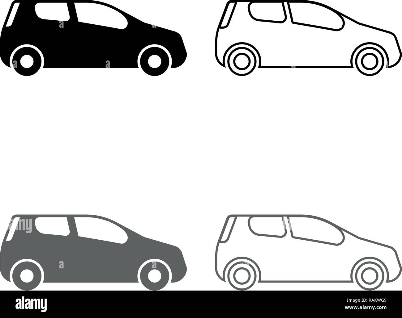 Vintage micro car Stock Vector Images - Alamy