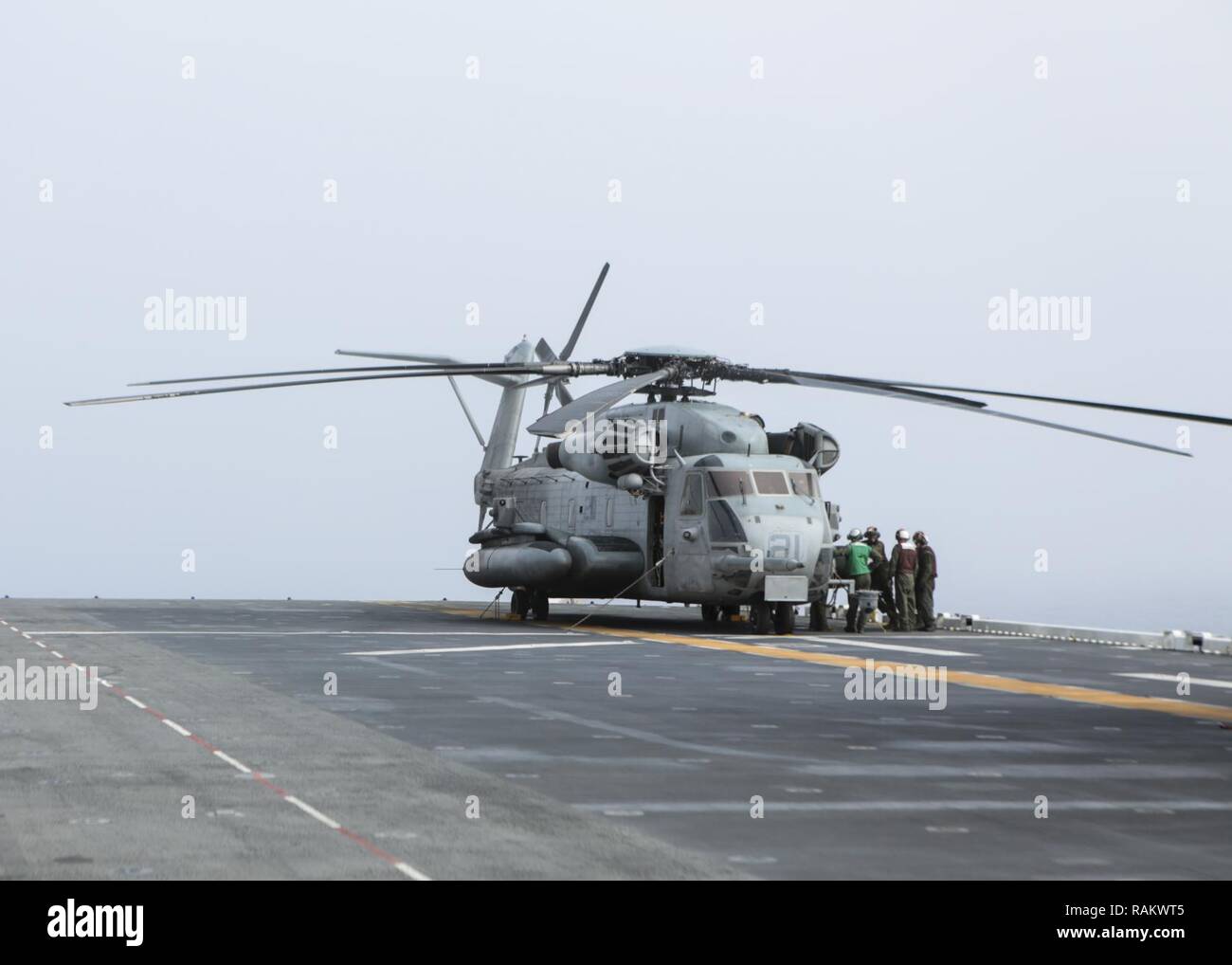 U.S. Marines with Marine Medium Tiltrotor Squadron (VMM) 161, Marine ...