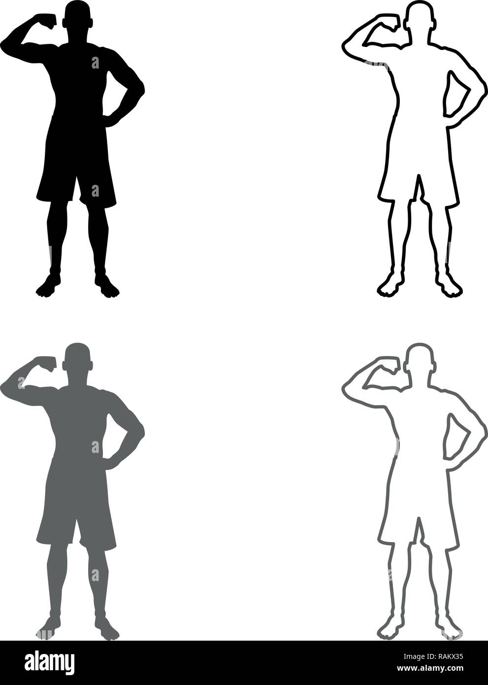 Bodybuilder showing biceps muscles Bodybuilding sport concept ...