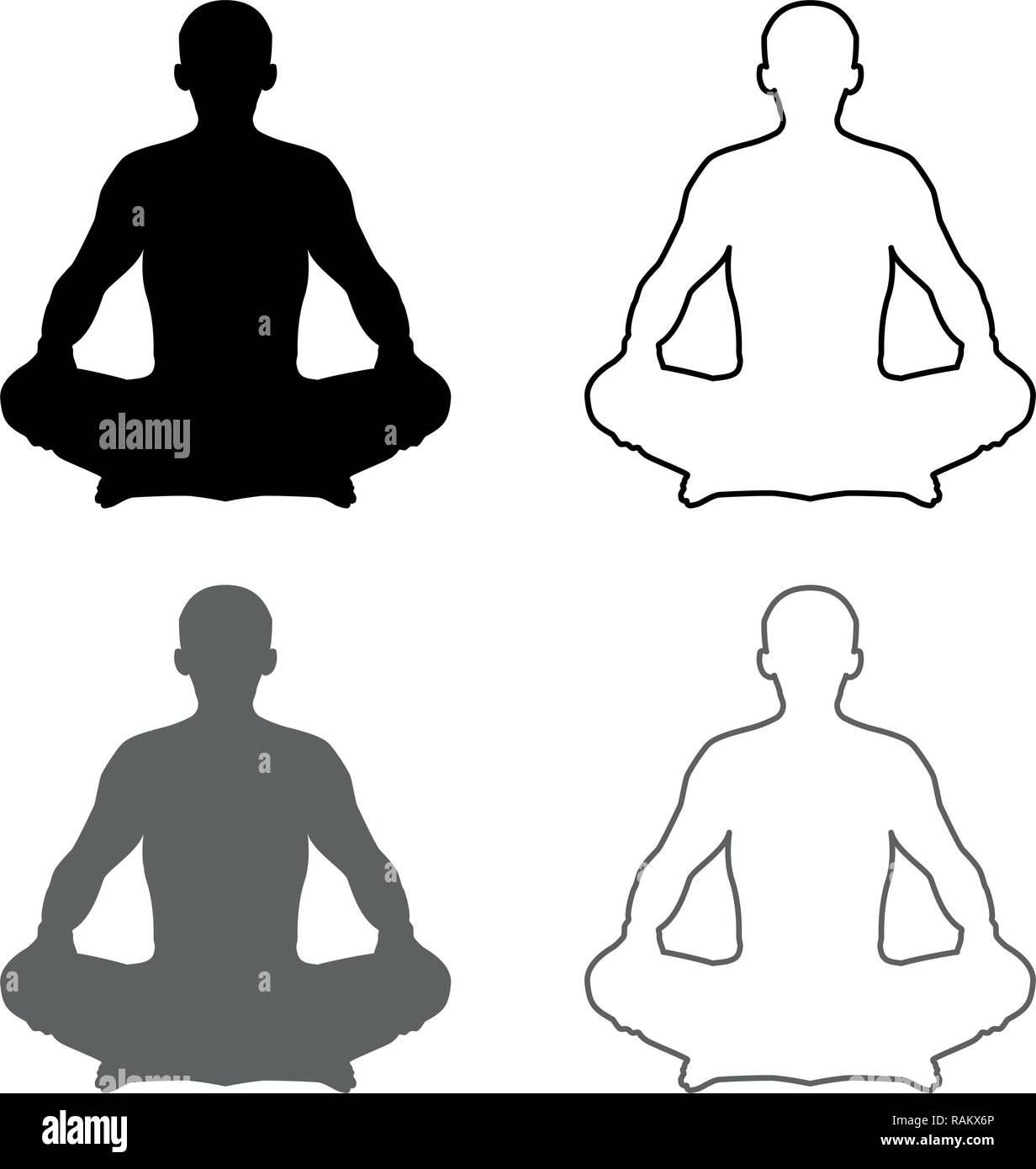 Simple Meditation Silhouette