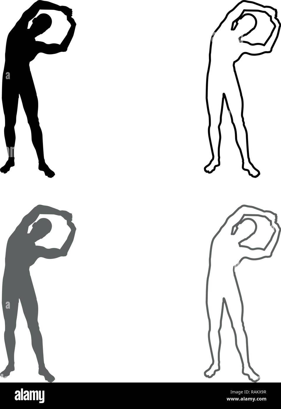 Side view muscular man training Stock Vector Images - Alamy