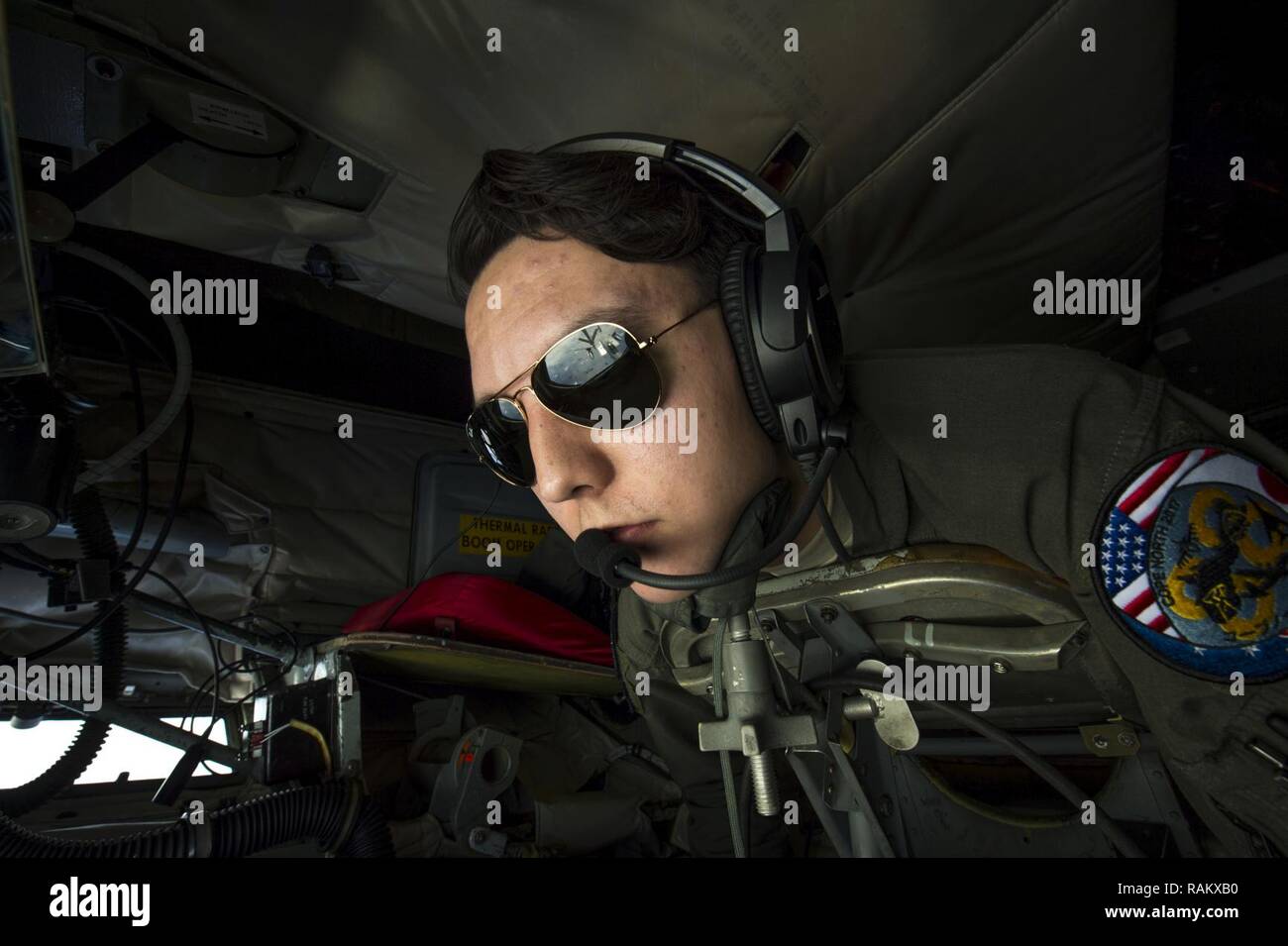 U.S. Air Force Airman 1st Class Luke Story, a 909th Air Refueling ...