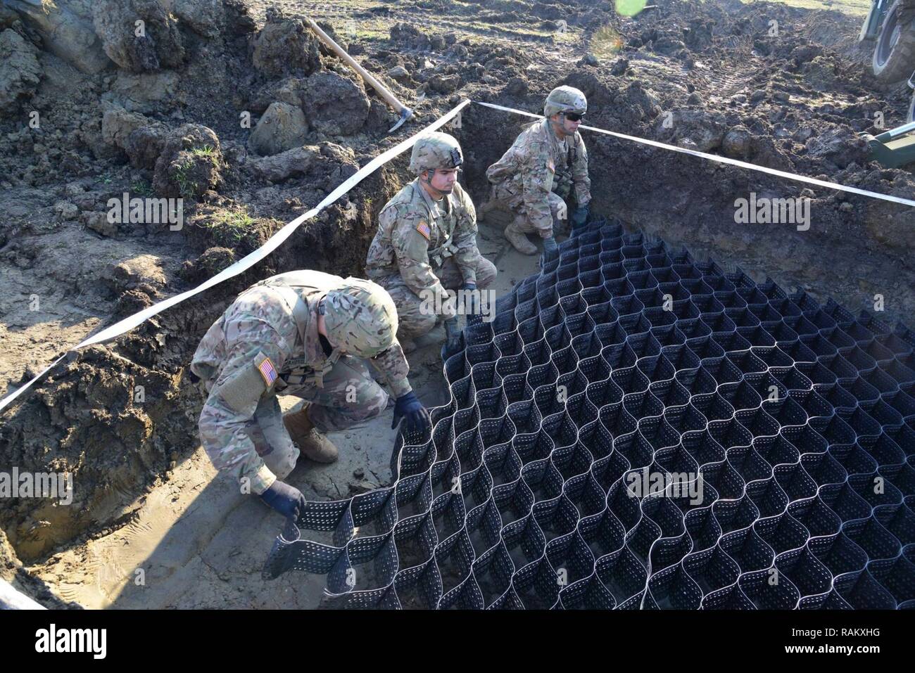 U.S. Army Paratroopers assigned to Bravo Company, 54th Brigade Engineer ...