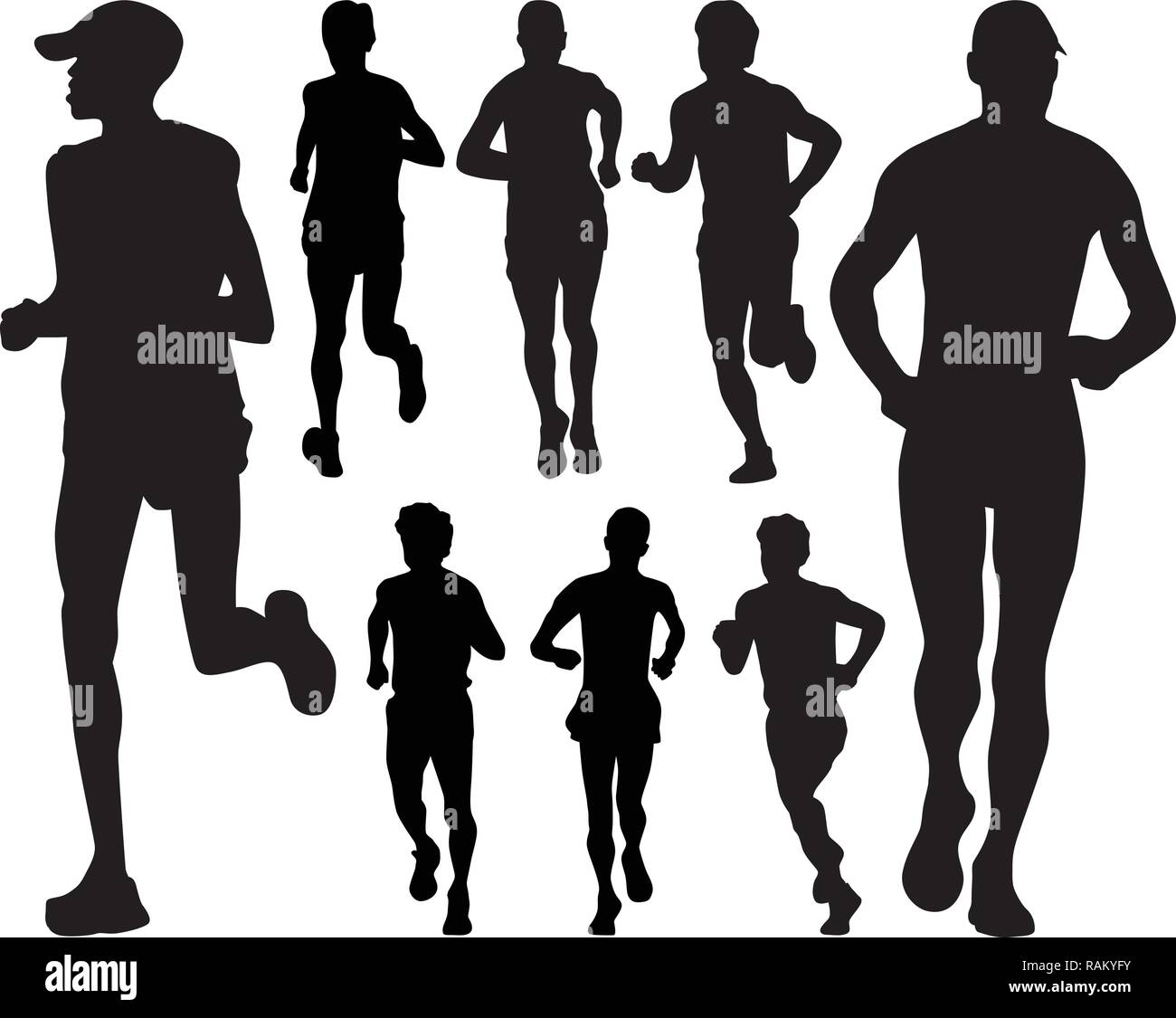 Group of marathon runners Stock Vector Images - Alamy