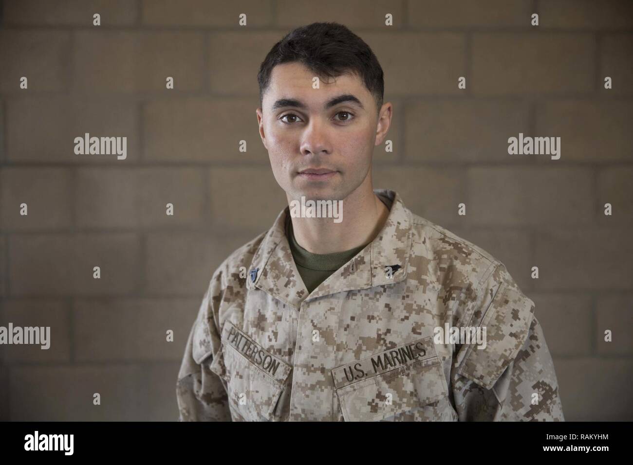Cpl. Aaron S. Patterson, combat photographer, Headquarters Battalion ...