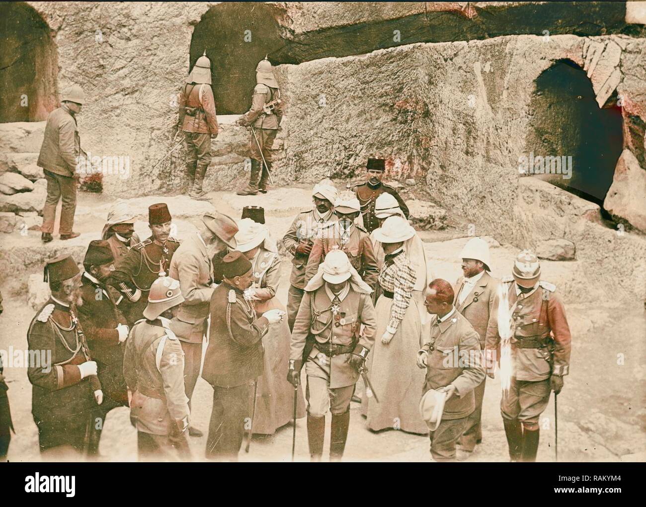 State visit to Jerusalem of Wilhelm II of Germany in 1898 Close-up of ...