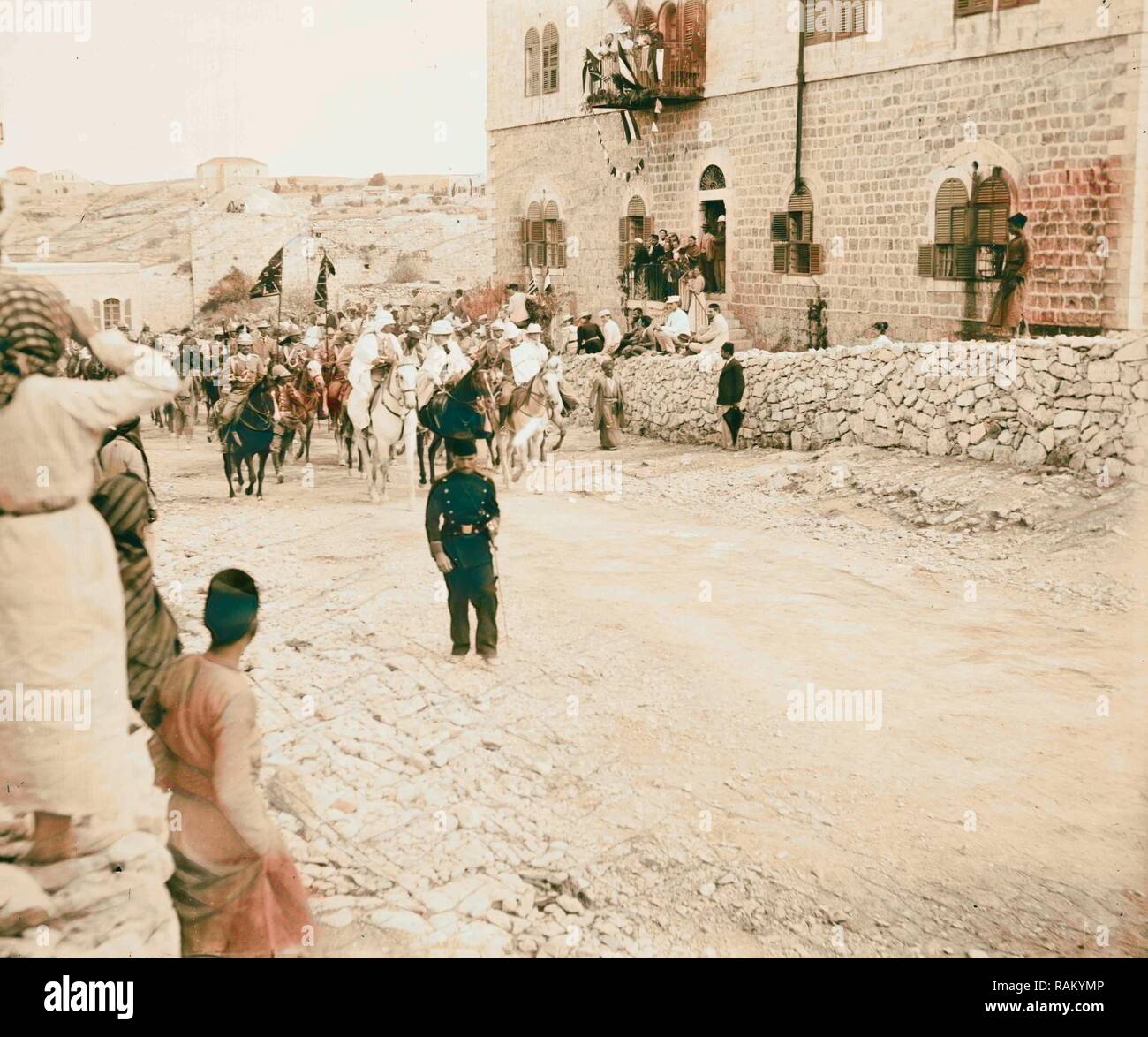 State visit to Jerusalem of Wilhelm II of Germany in 1898 Royal party ...