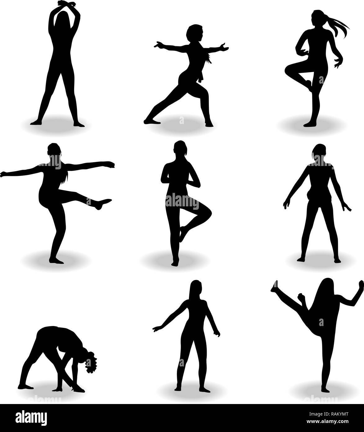 dance women silhouette vector Stock Vector Image & Art - Alamy