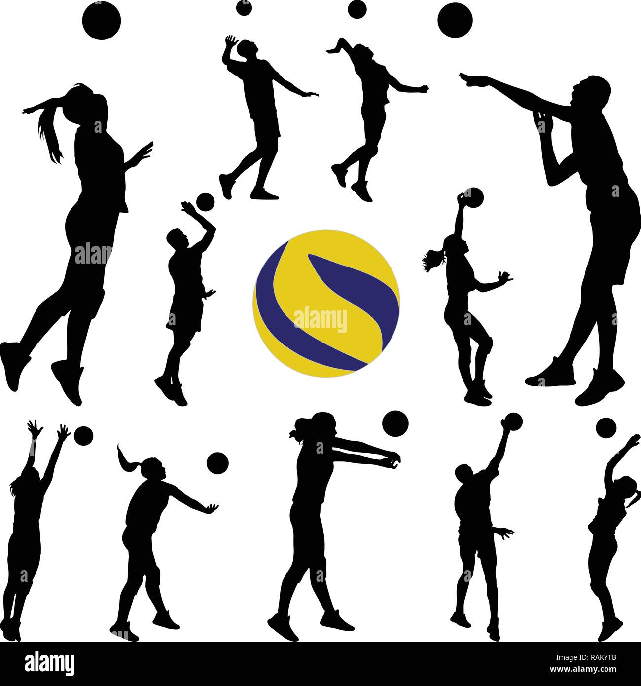 Volleyball smash Stock Vector Images - Alamy