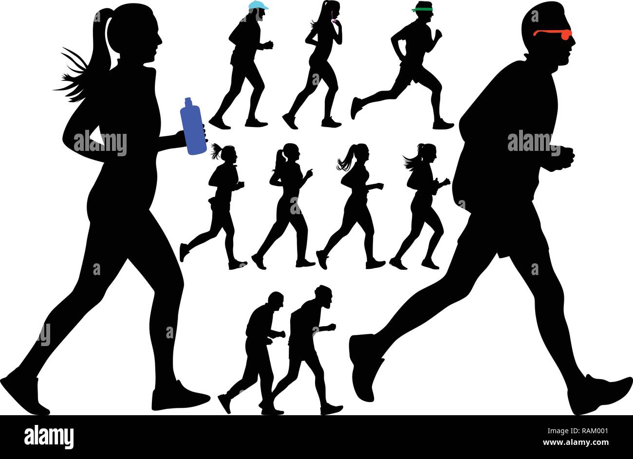 runner silhouette vector Stock Vector Image & Art - Alamy
