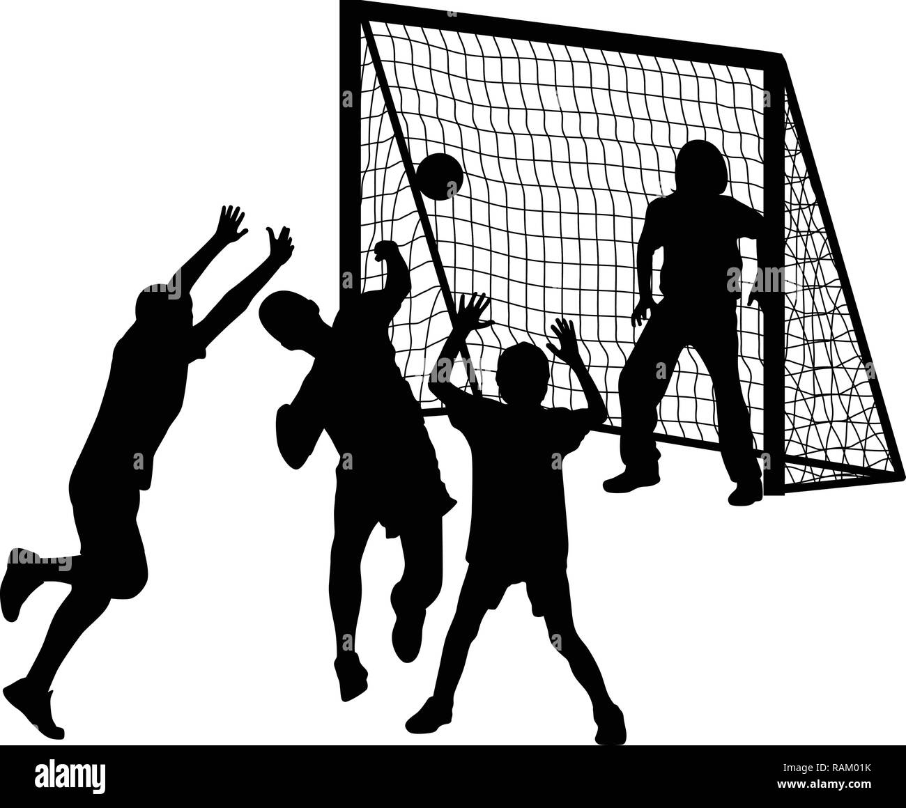 Handball goalkeeper Stock Vector Images - Alamy