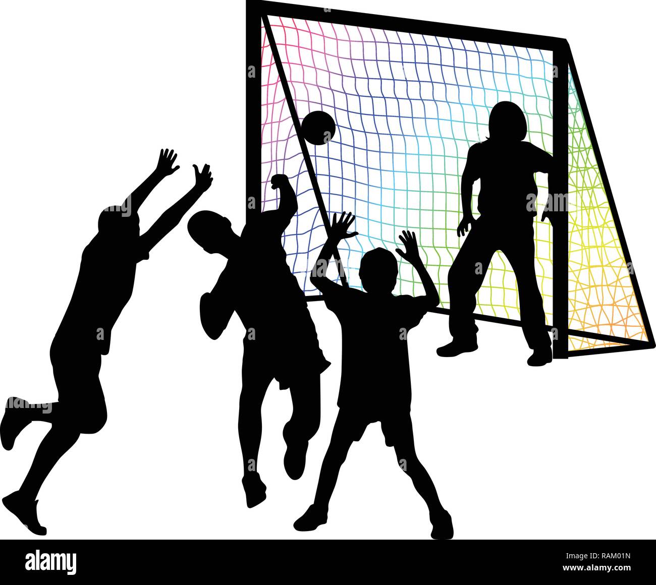 Handball goalkeeper Stock Vector Images - Alamy