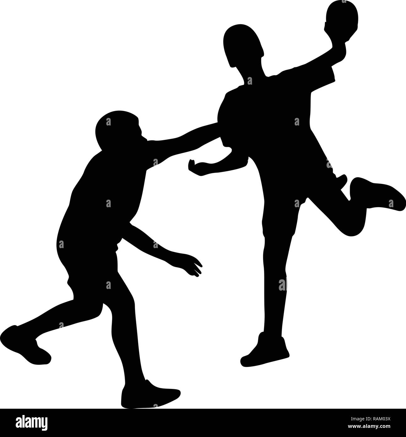 Handball player Black and White Stock Photos & Images - Alamy