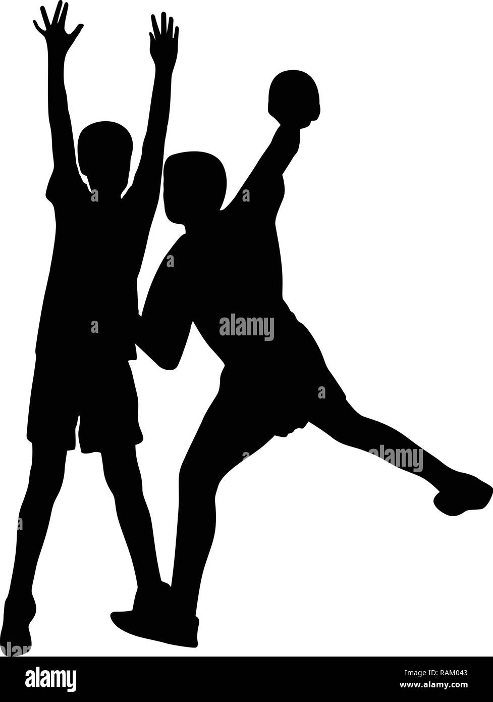 Handball player Stock Vector Images - Alamy