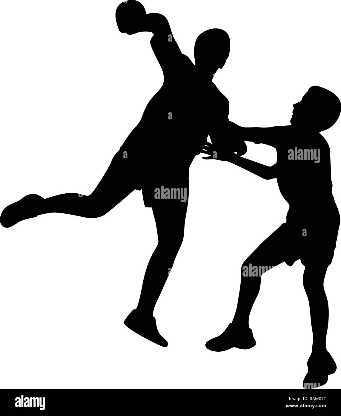 Handball children Stock Vector Images - Alamy