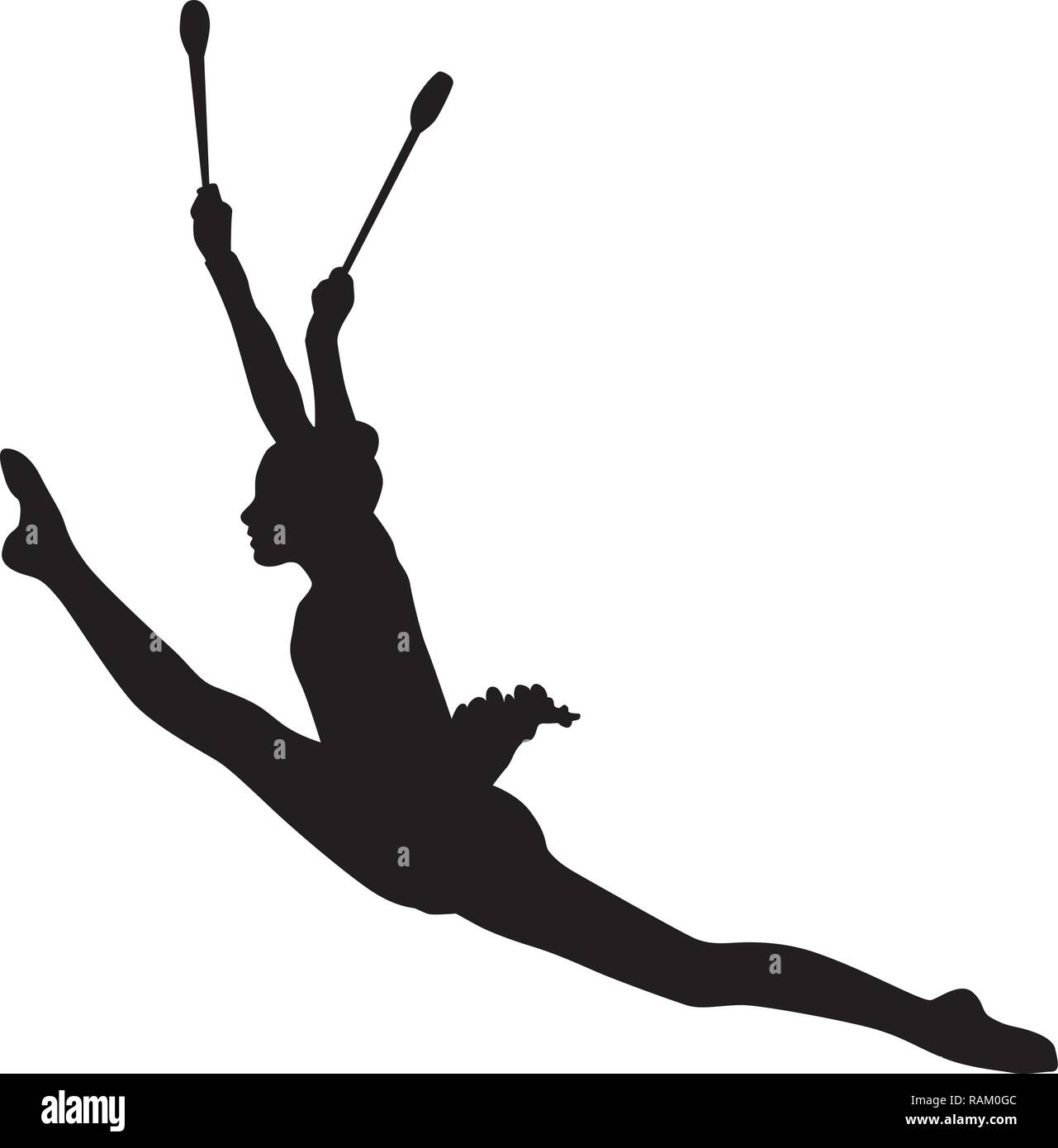 Gymnastics youth competition Stock Vector Images - Alamy