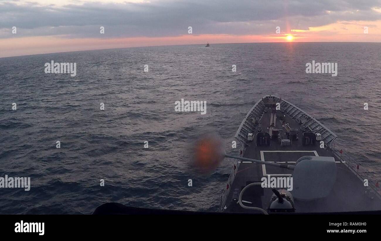 ATLANTIC OCEAN (Feb. 12, 2017) The Ticonderoga-class guided-missile ...