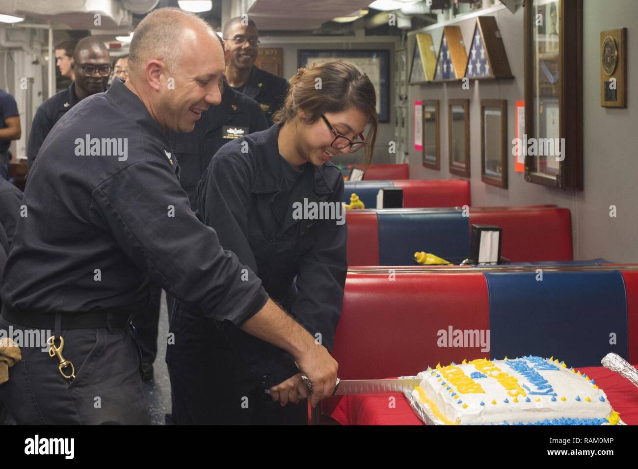 GULF OF OMAN (Feb. 15, 2017) Quartermaster 1st Class Christopher ...