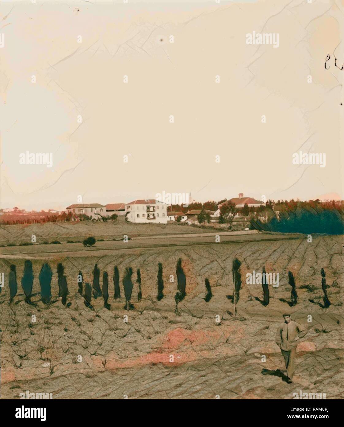 Mikweh. General view American Colony, Jerusalem. Mikveh (Mikve) Israel ...